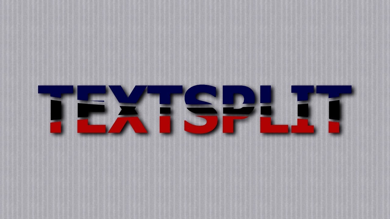Split Text Effect Photoshop Cc2017 Youtube