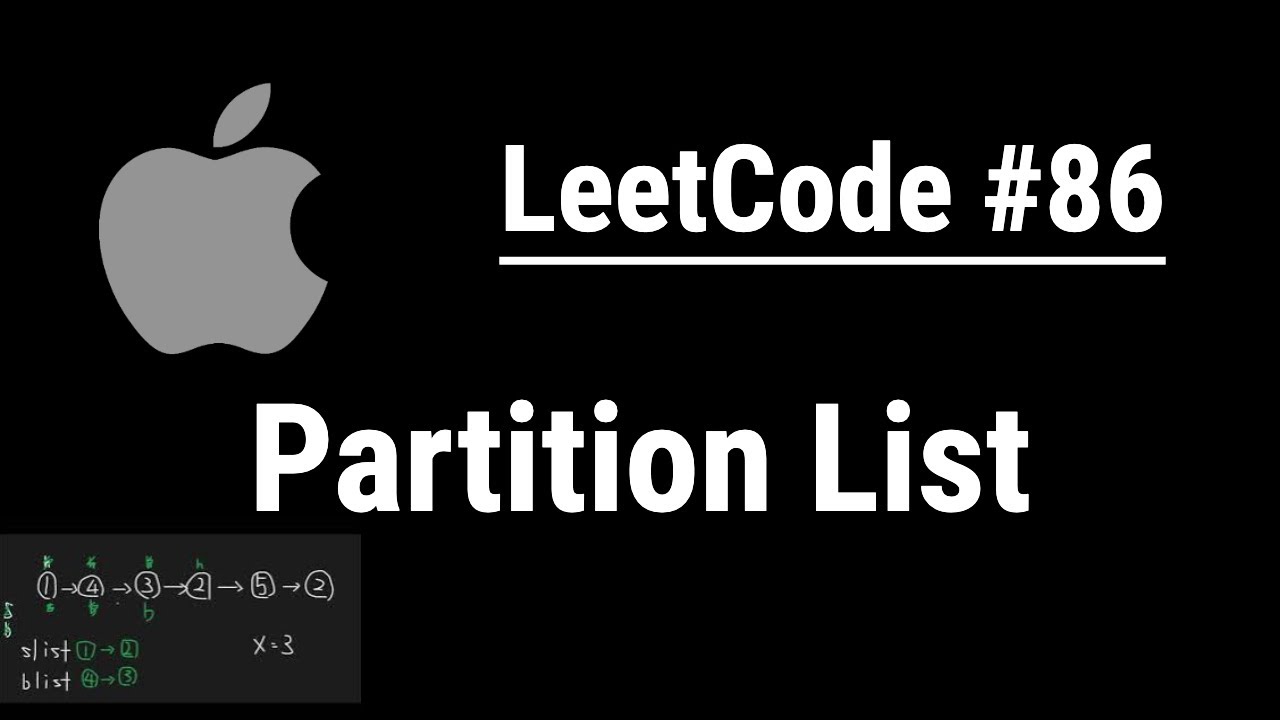 Partition List Leetcode 86 Python Javascript Java And C Youtube