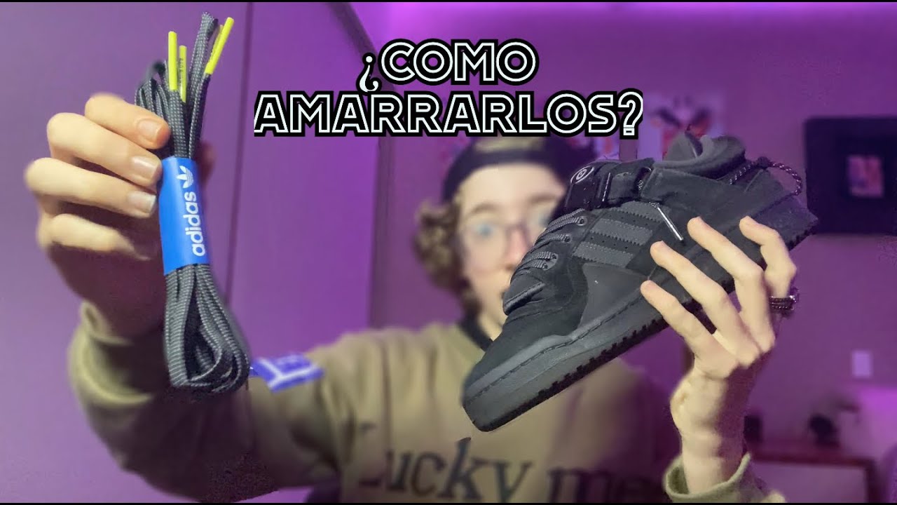 Como Amarrar Los Forum X Bad Bunny Tutorial Y On Feet Youtube