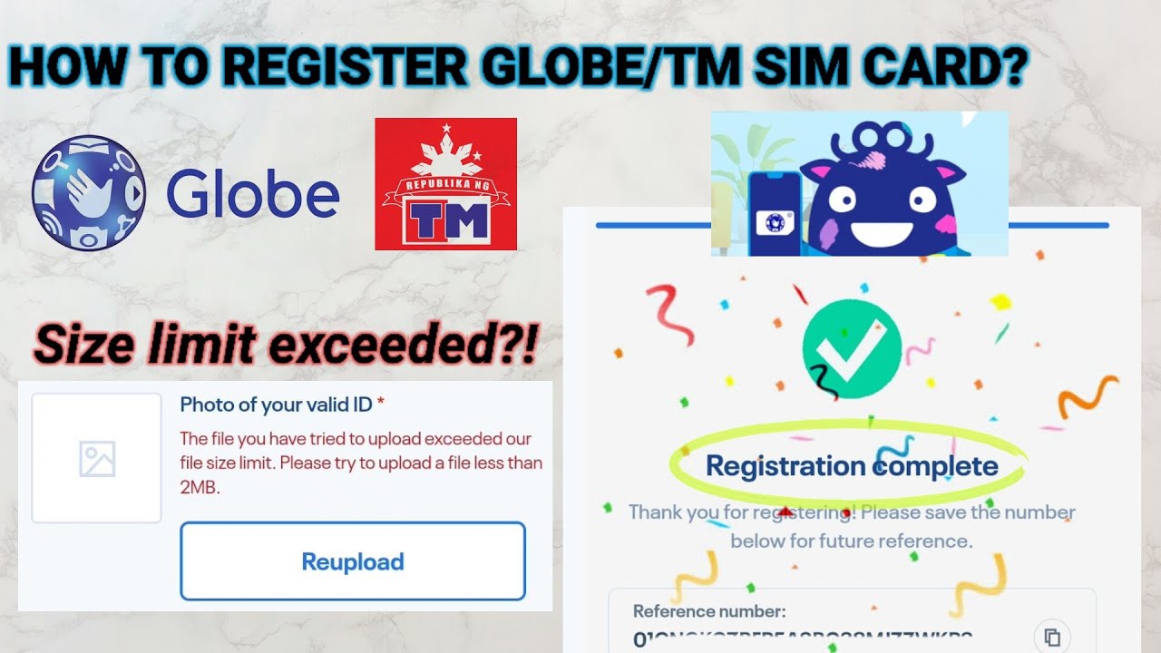 How To Register Globe Tm Sim Card Youtube