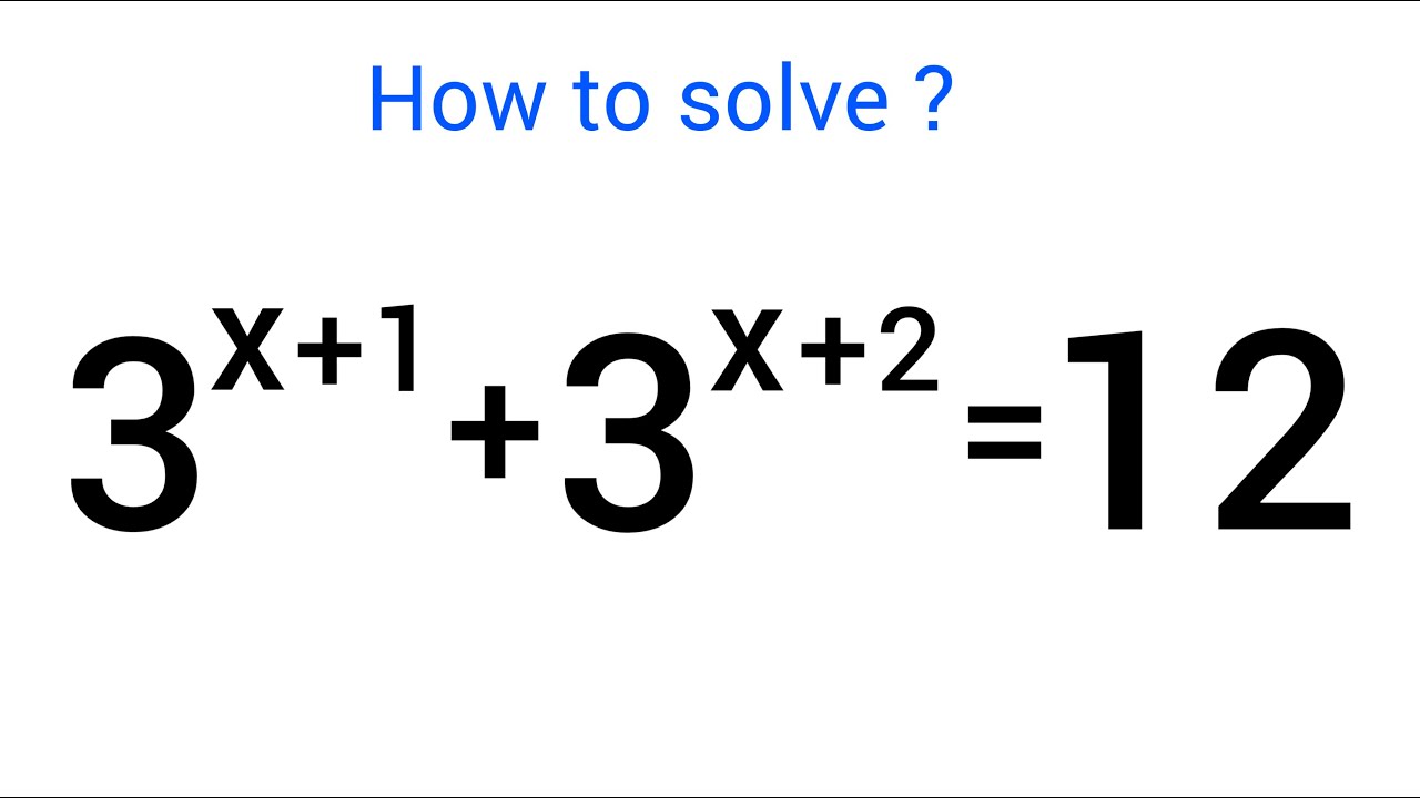A Nice Exponential Problem X Youtube