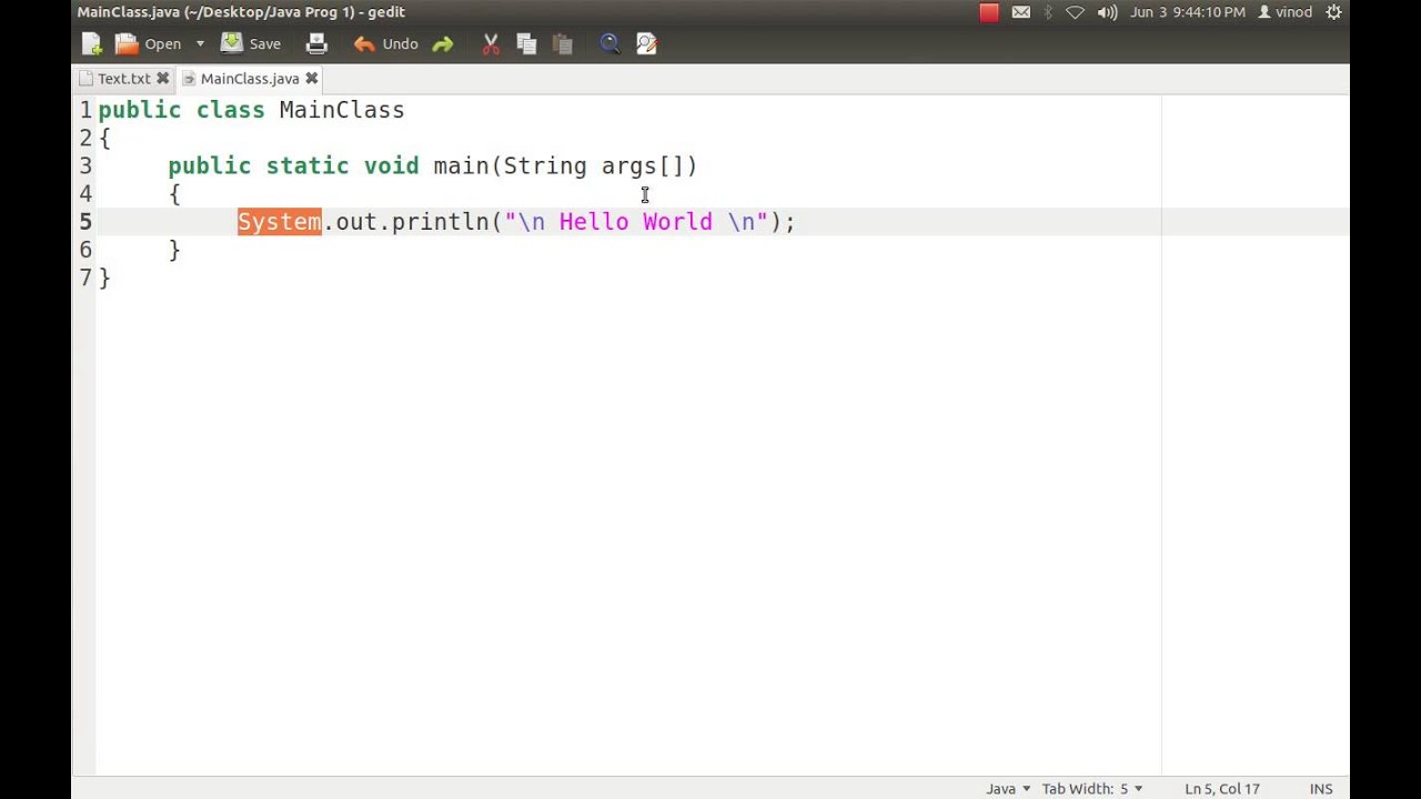Java Hello World Tutorial 1 Youtube
