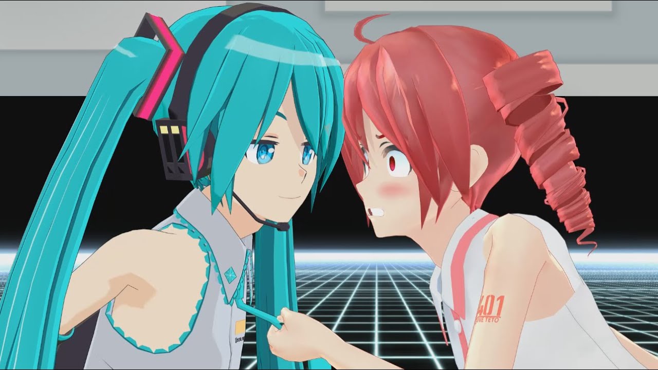 Mmd Talkloid Miku Vs Teto Youtube