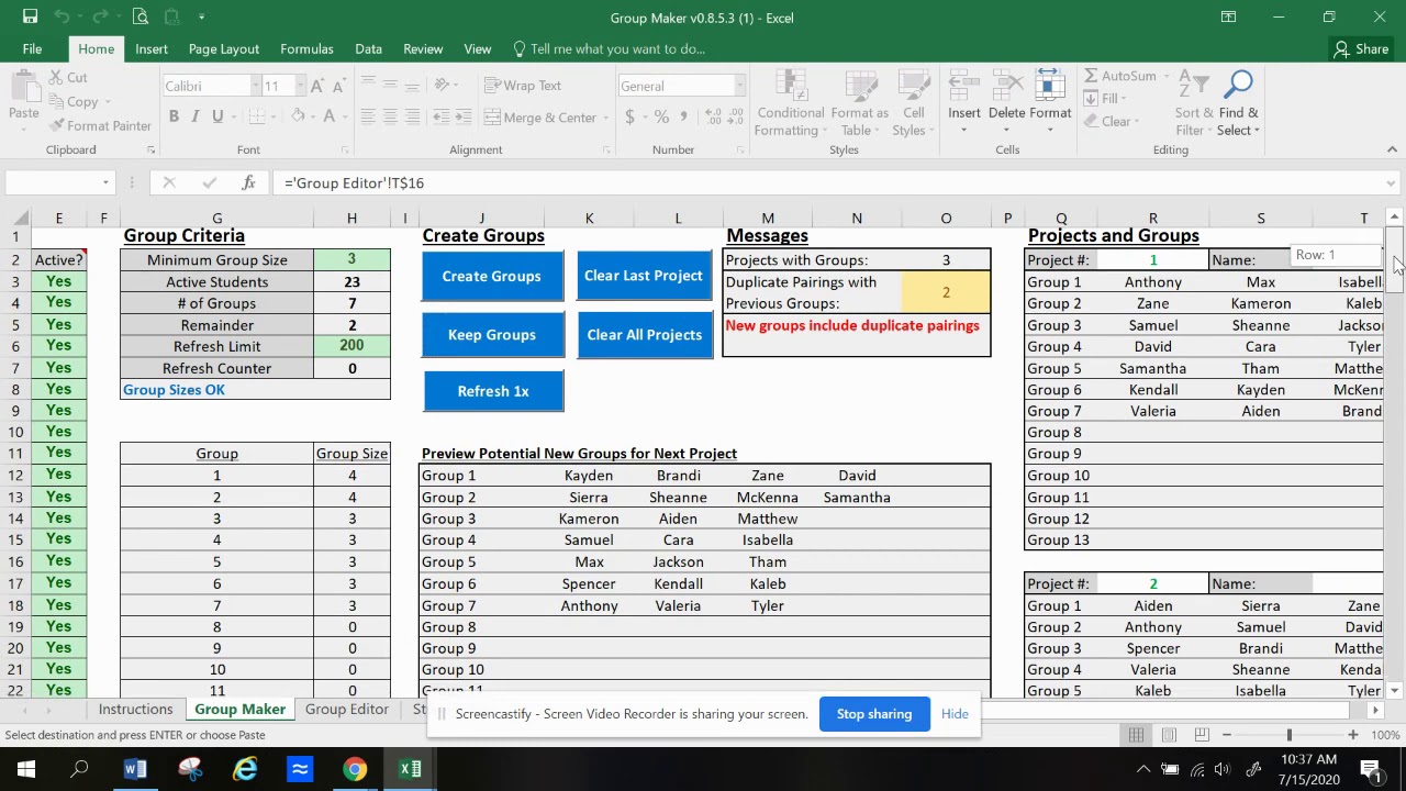 How To Use Groupmaker Youtube