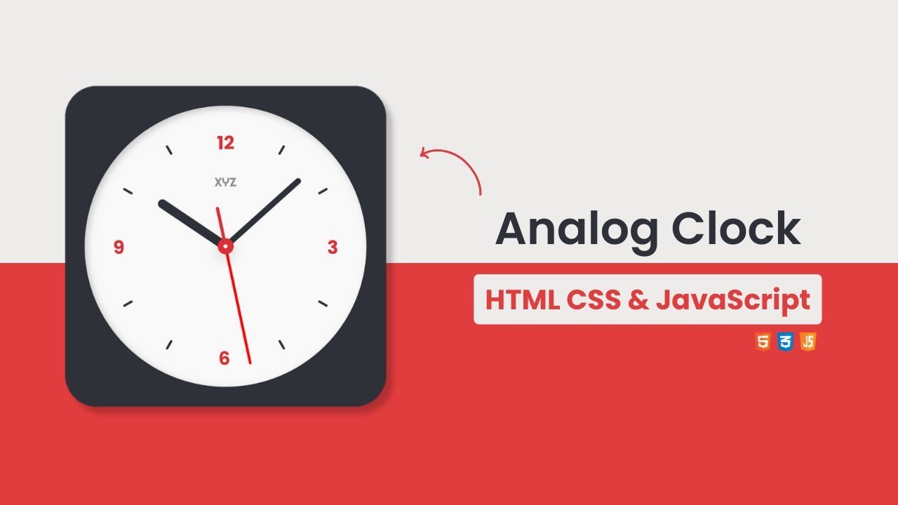 Analog Clock Using Html Css Javascript Analog Clock Using