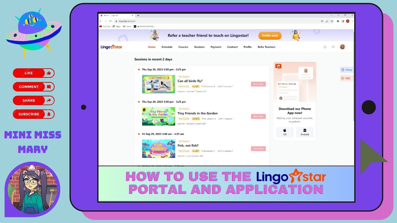How To Use The Lingostar Portal And Application Esl Youtube