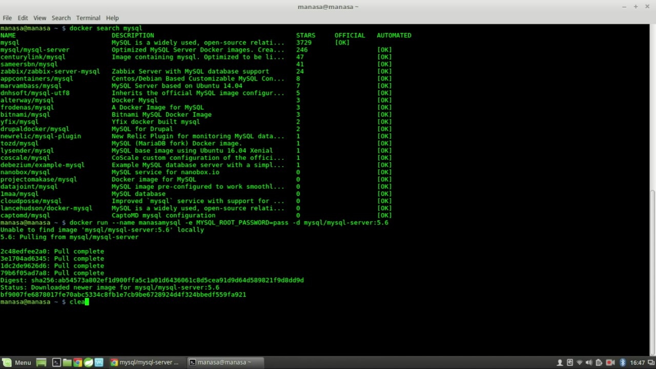 Install Docker And Run Mysql Image Youtube