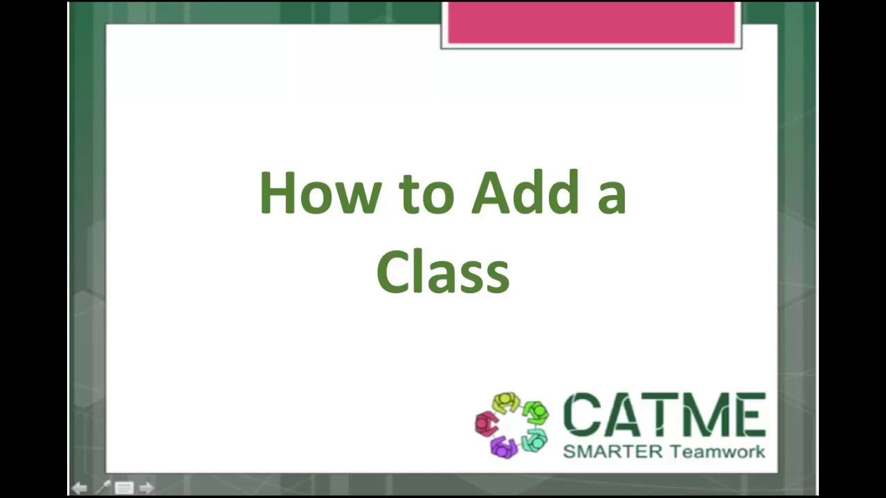 How To Add A Class Youtube