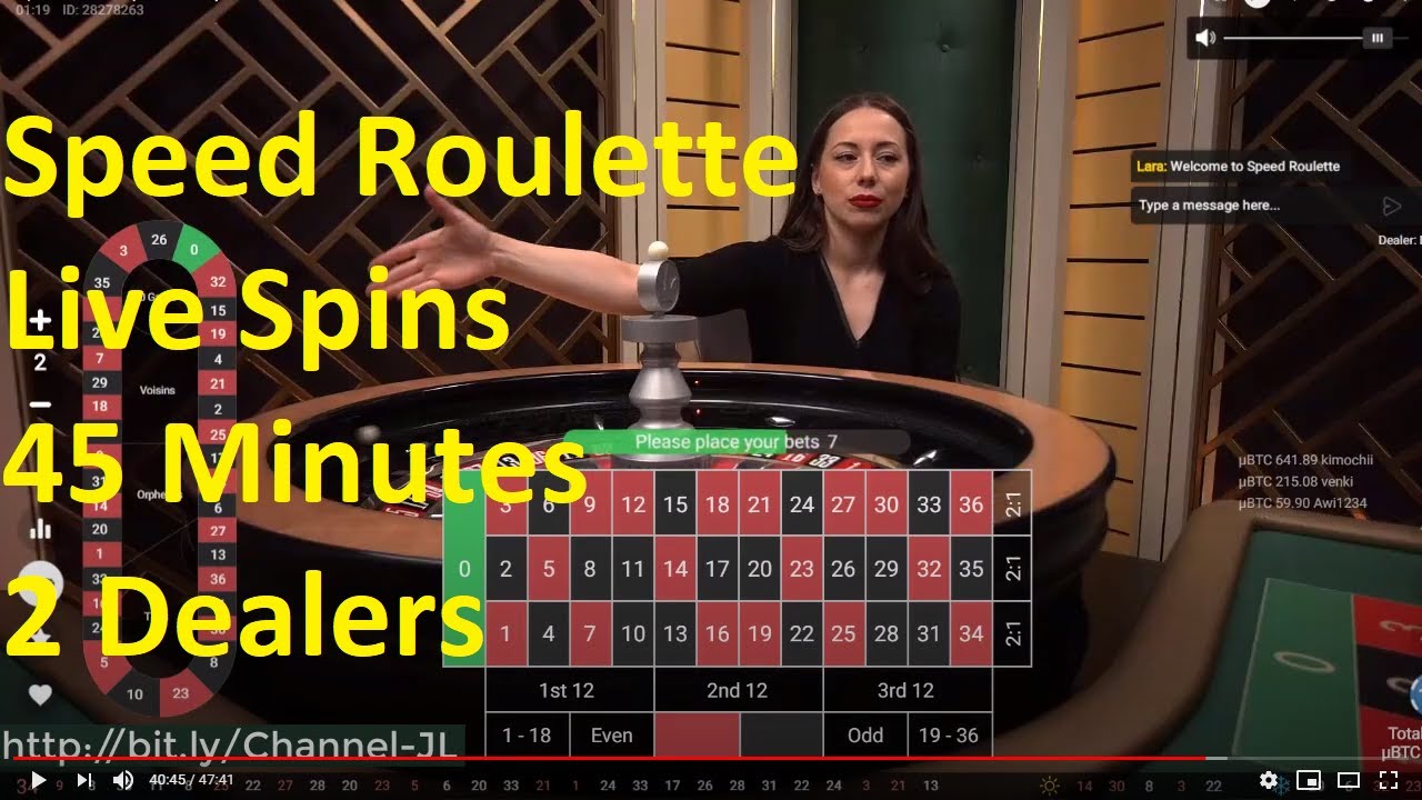Speed Roulette Live Spins 45 Minutes 2 Dealers Youtube