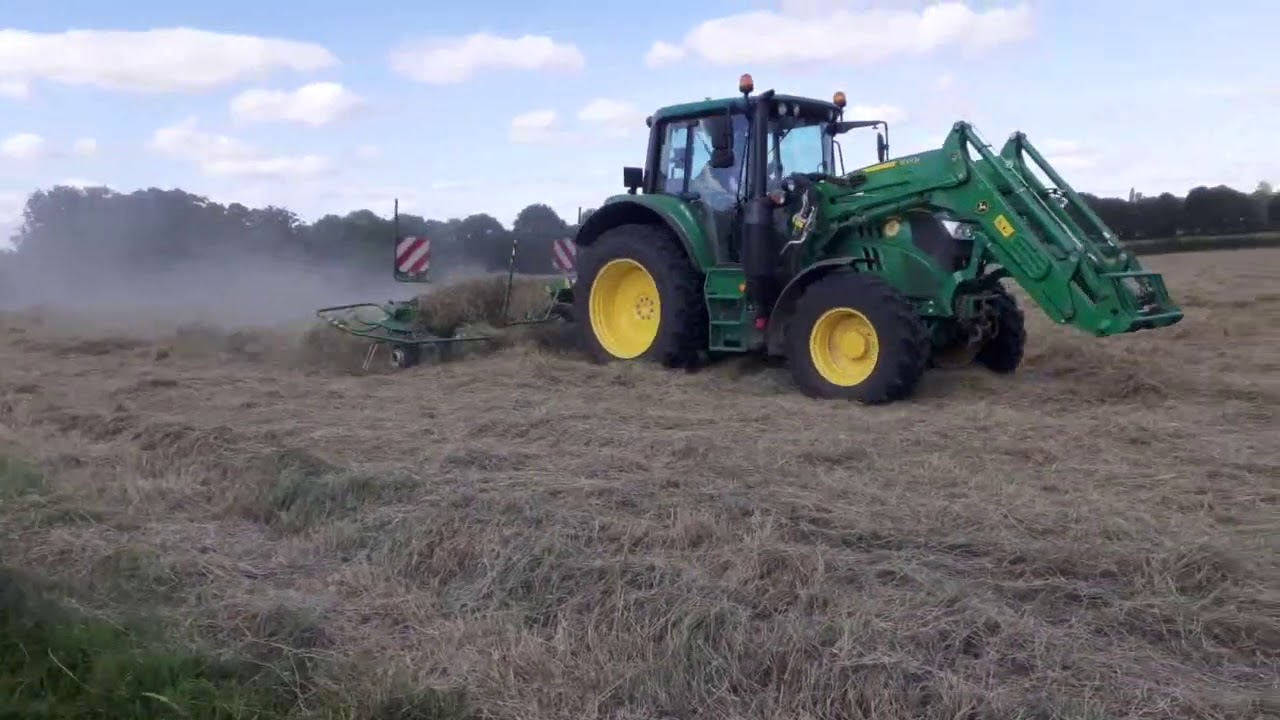 Hay Making With John Deere 6120m Class Celtics And Jd 6210r Youtube