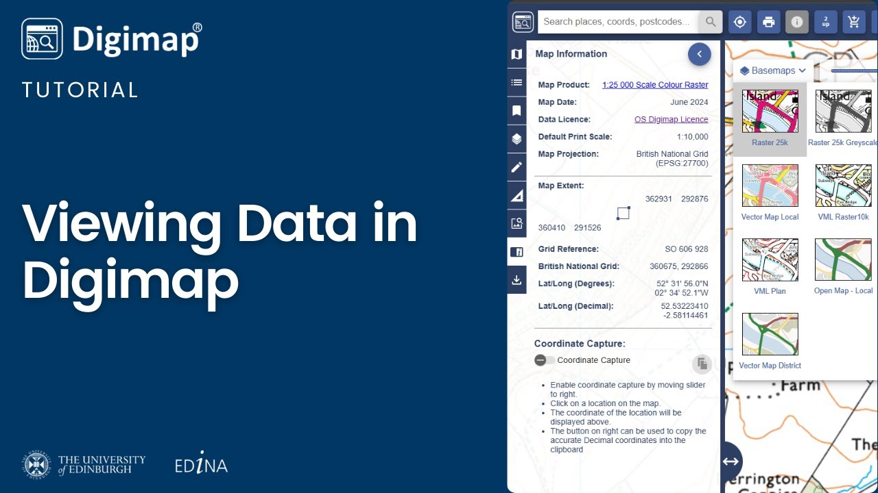Viewing Data In Digimap Youtube