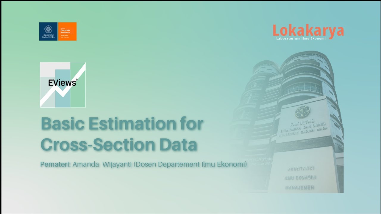 Training Eviews 3 Basic Estimation For Time Series Data Youtube