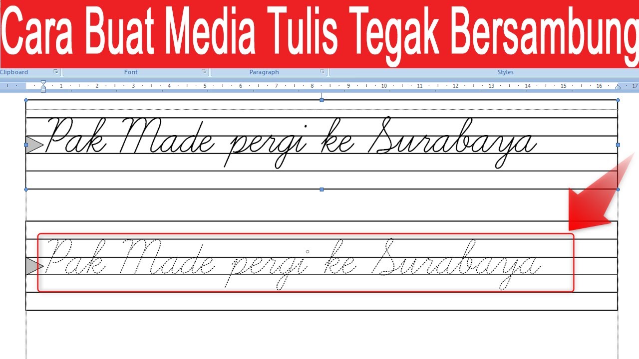 Cara Membuat Media Latihan Menulis Huruf Tegak Bersambung Youtube ... Cara Membuat Media Latihan Menulis Huruf Tegak Bersambung Youtube ...