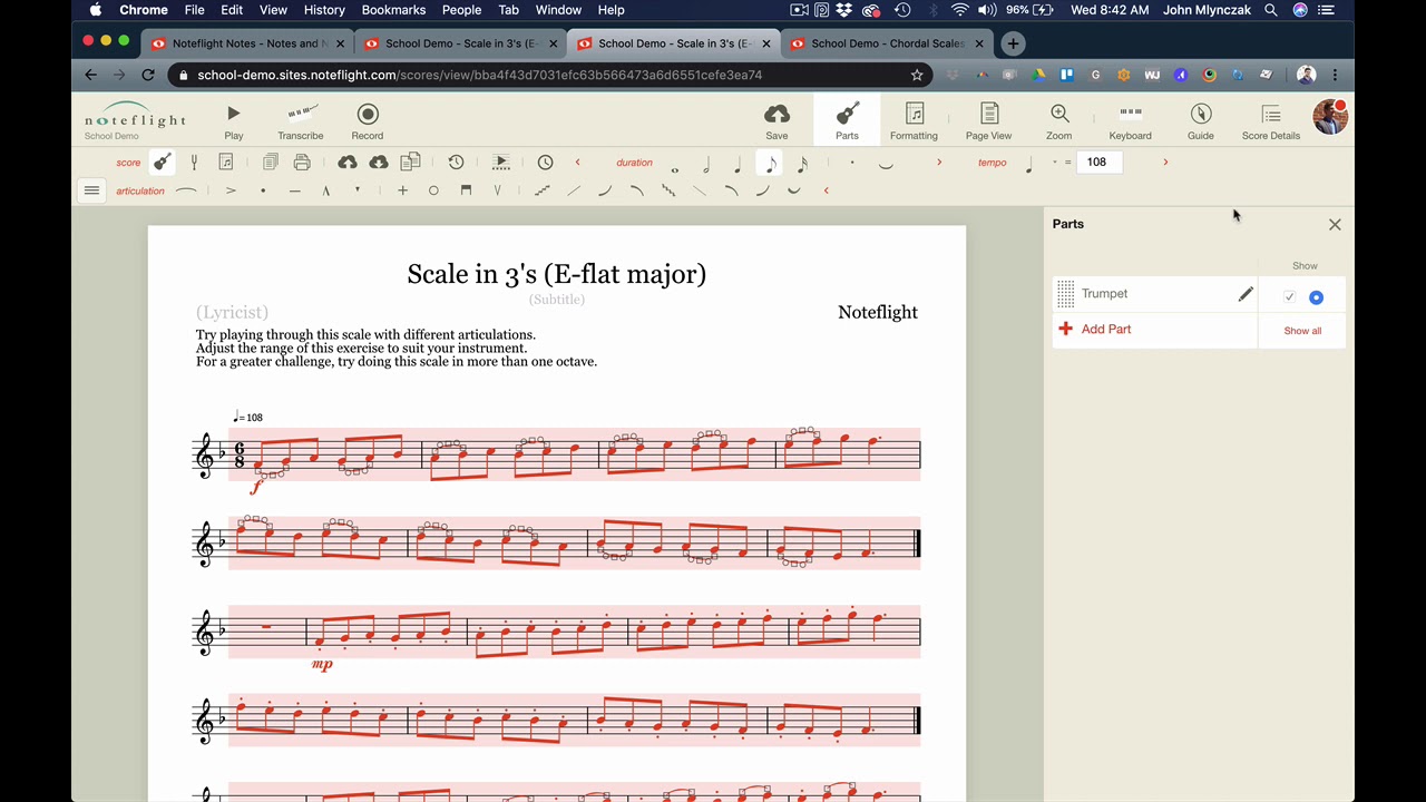Scale Variations And Recording On Noteflight Youtube