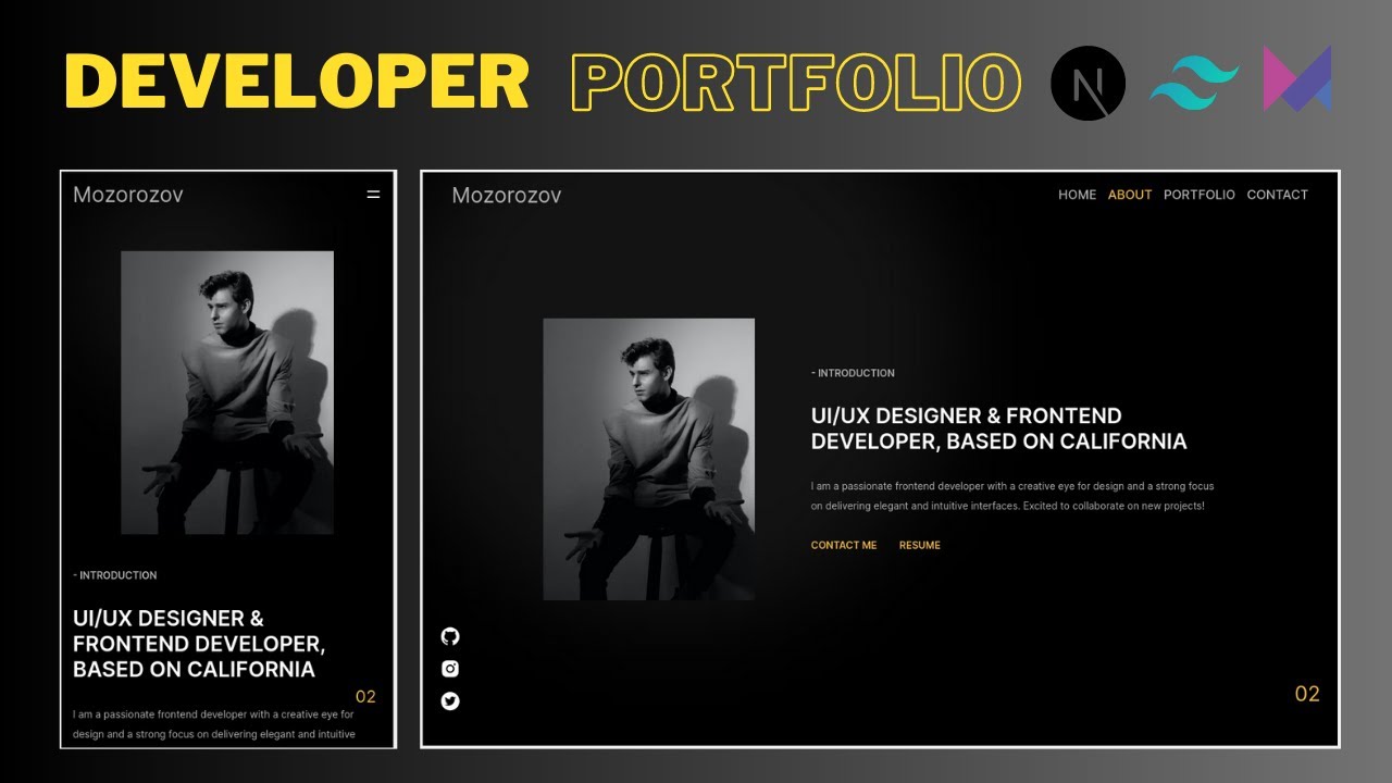 Build A Responsive Developer Portfolio Website With Reactjs Nextjs