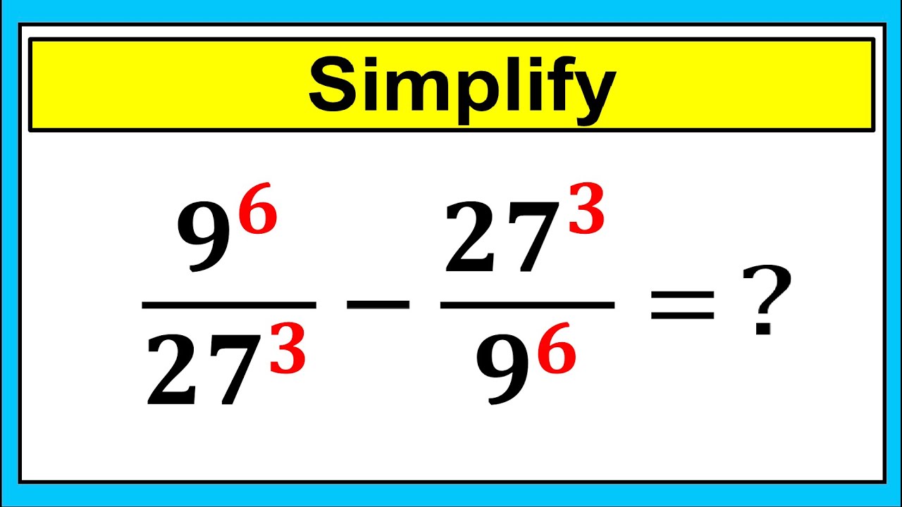 Nice Exponent Math Simplification Math Algebra Math
