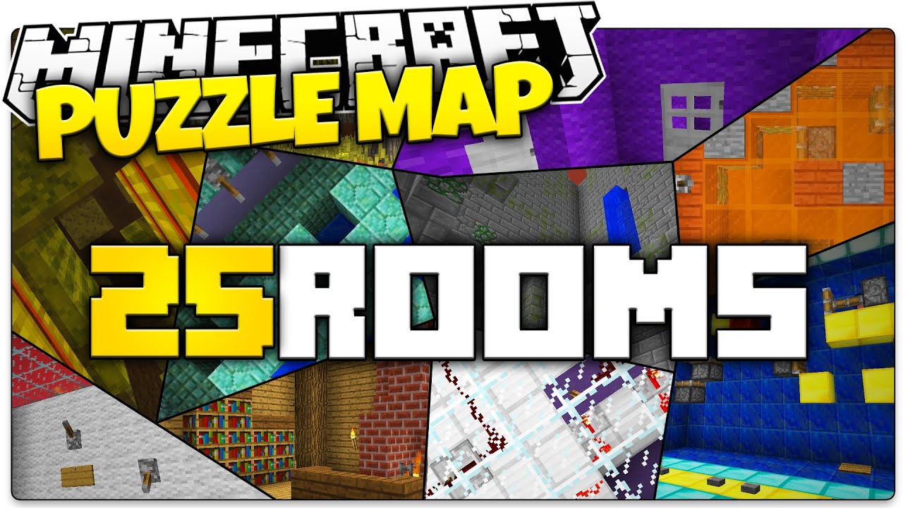 Minecraft 25 Rooms Minecraft Puzzle Map Youtube