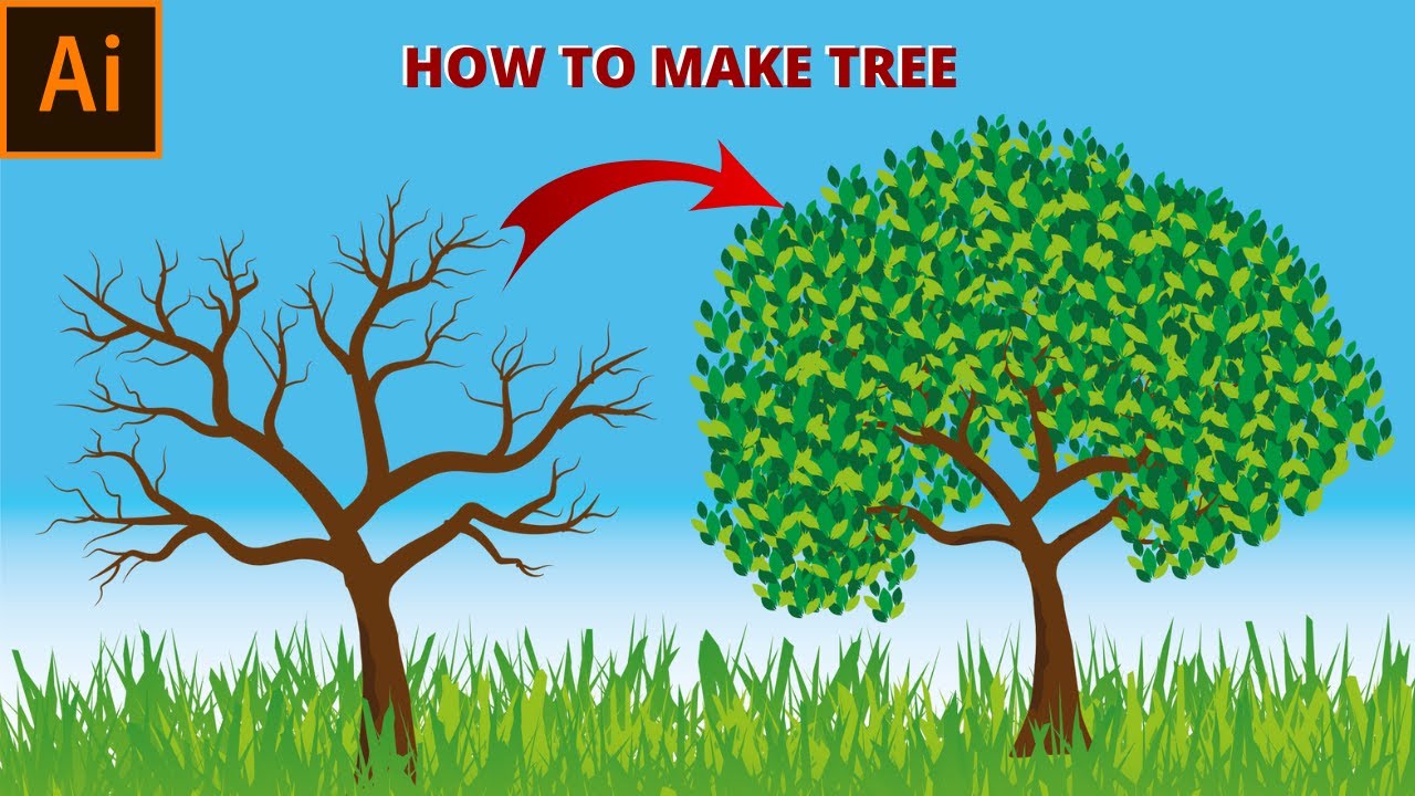 How To Draw A Tree In Adobe Illustrator