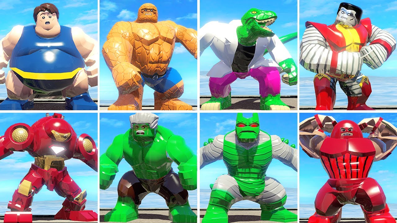 All Lego Big Figures Characters In Lego Marvel Super Heroes Youtube