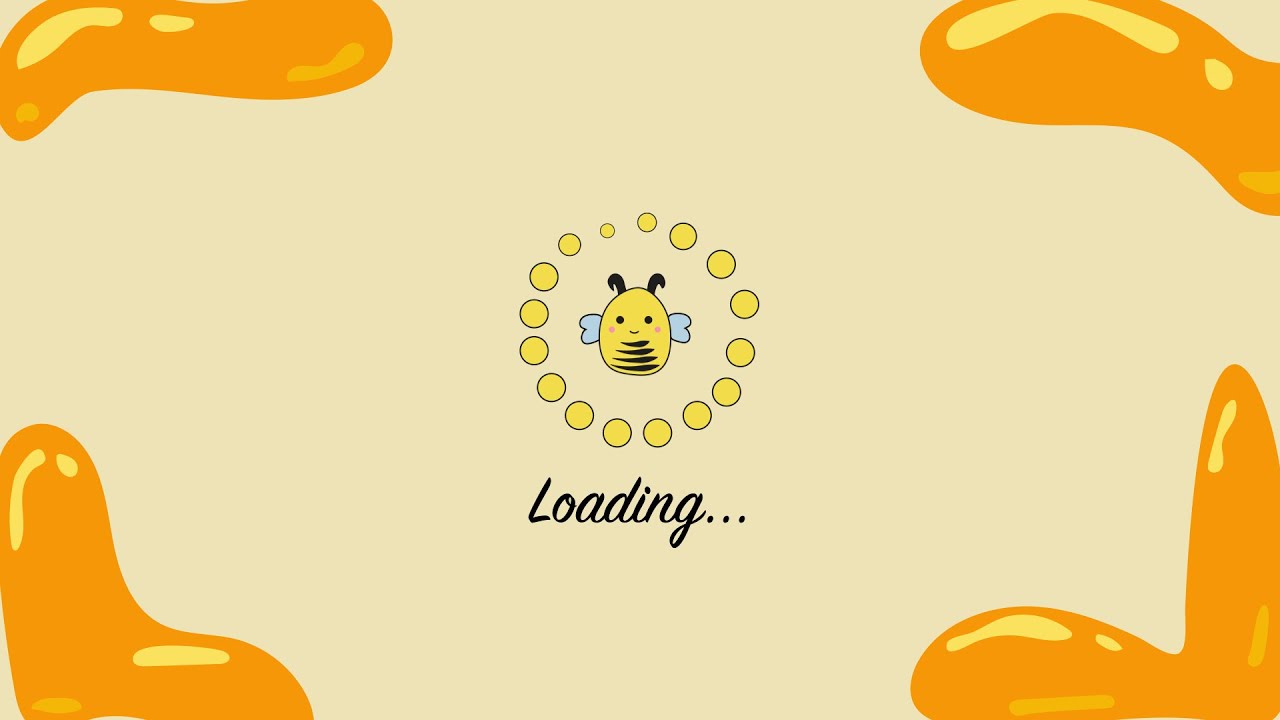 Honey Bee Loading Animation Free Template Youtube