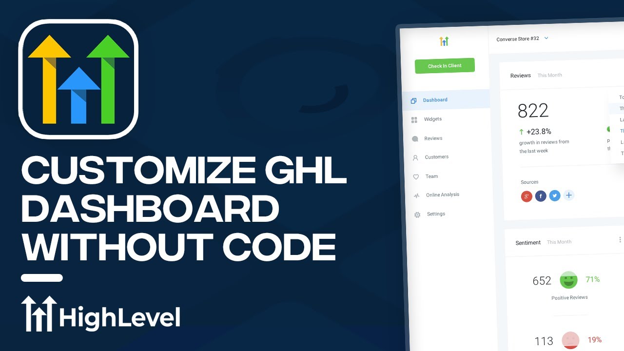 Customize Your Dashboard In Gohighlevel Without Code Tutorial Youtube