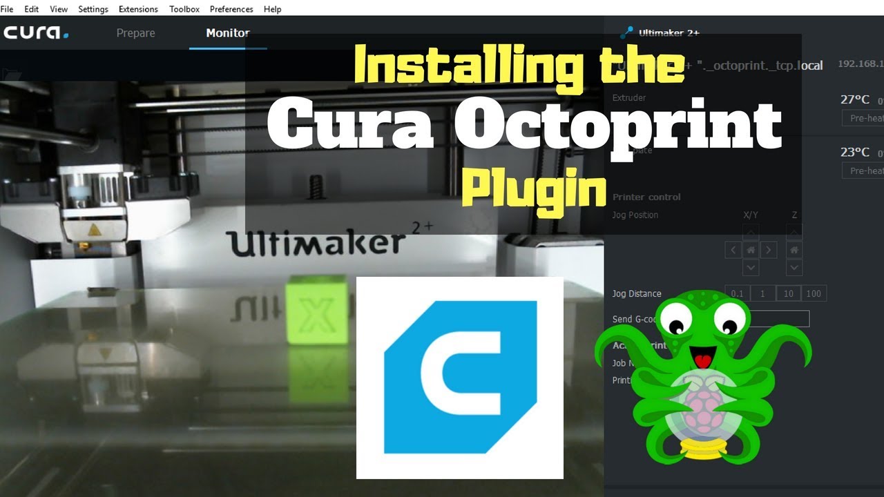 Installing The Cura Octoprint Plugin Tutorial Youtube