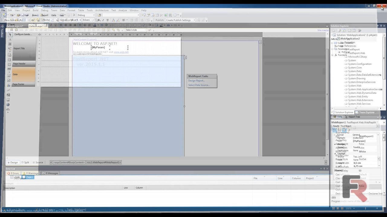 Passingparametertowebreportfromapp Youtube