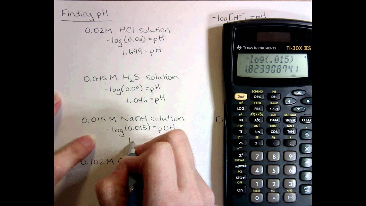 Worksheets Ph Calculations
