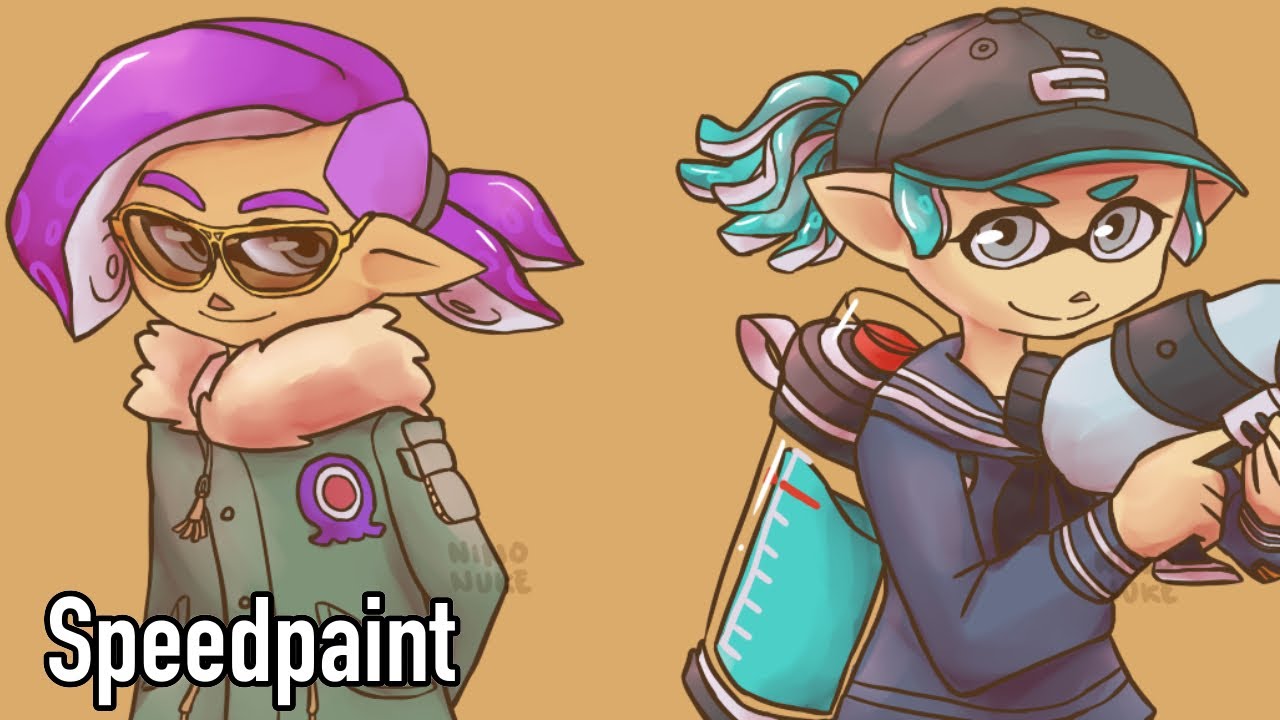 Splatoon Inkling Ocs Speedpaint Youtube