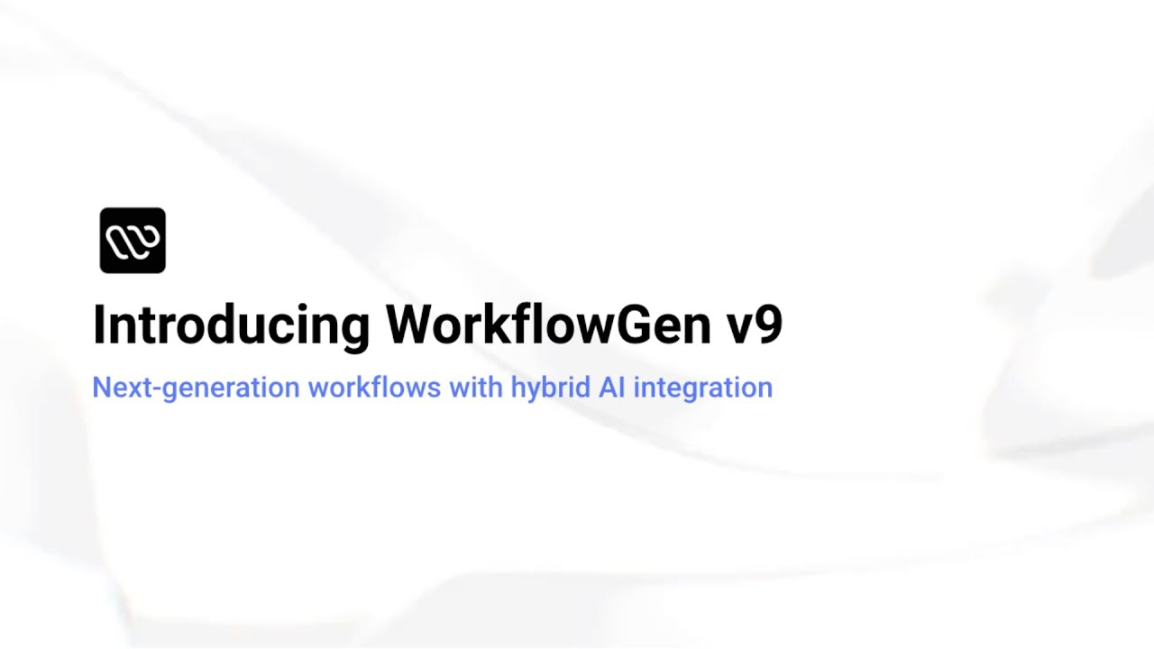 Presentation Of Workflowgen V9 Youtube