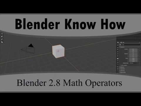 Blender 2 8 Using Math Operators In Python Scripting Youtube
