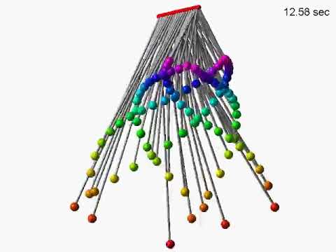 Wave Pendulum 90 Simple Pendulums Slow Motion Simulation Youtube