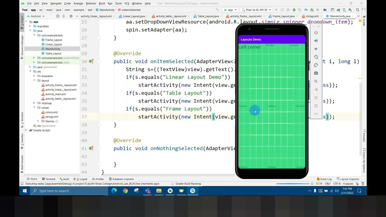 09 Introduction To Layouts In Android Youtube