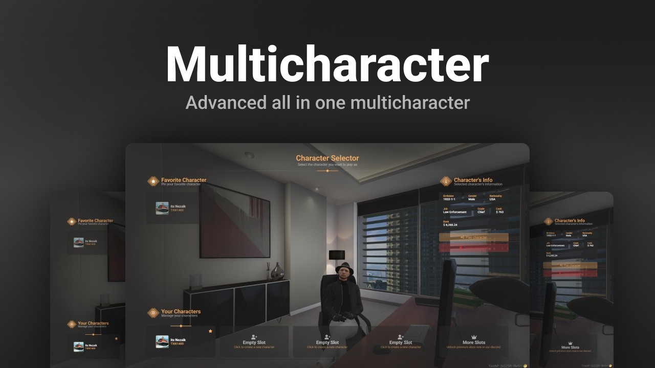 Multi Character Script Fivem Qbus Multicharacter V3 Spawn Selector