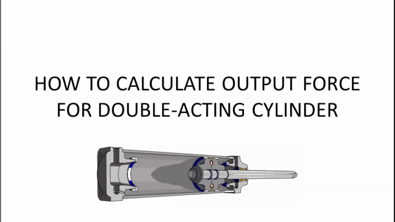 Theoretical Output Force Of A Double Acting Cylinder Youtube