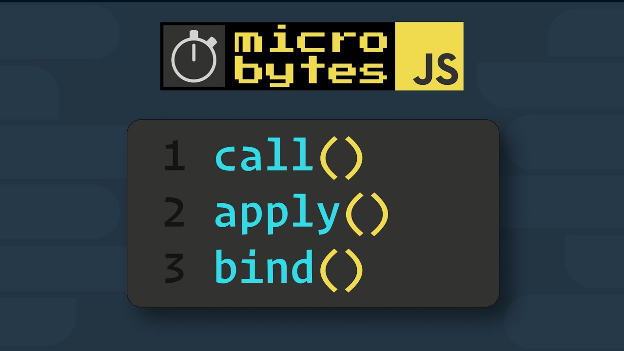 Javascript Call Apply Bind Methods In 90 Seconds