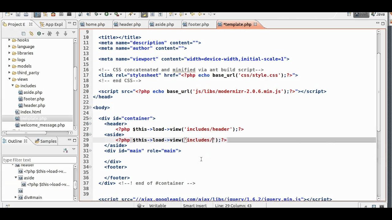 Codeigniter Template
