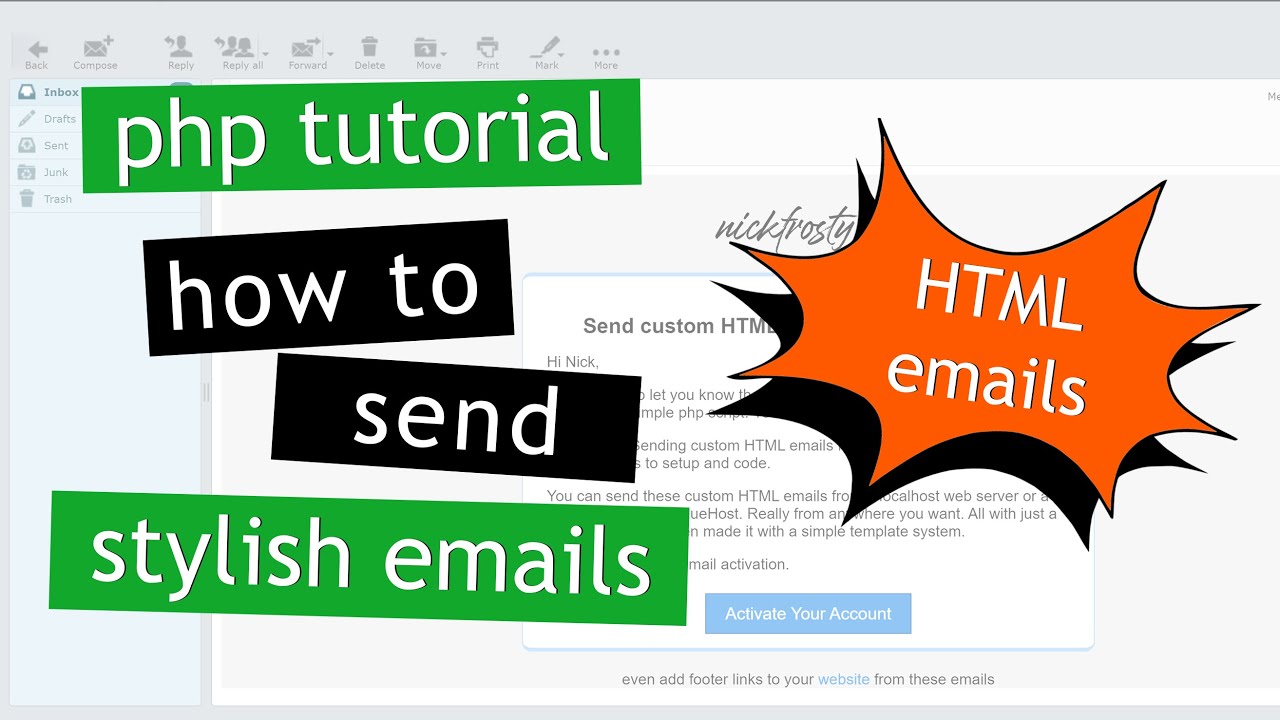Php Tutorial How To Send Html Emails With Php Php Email Template