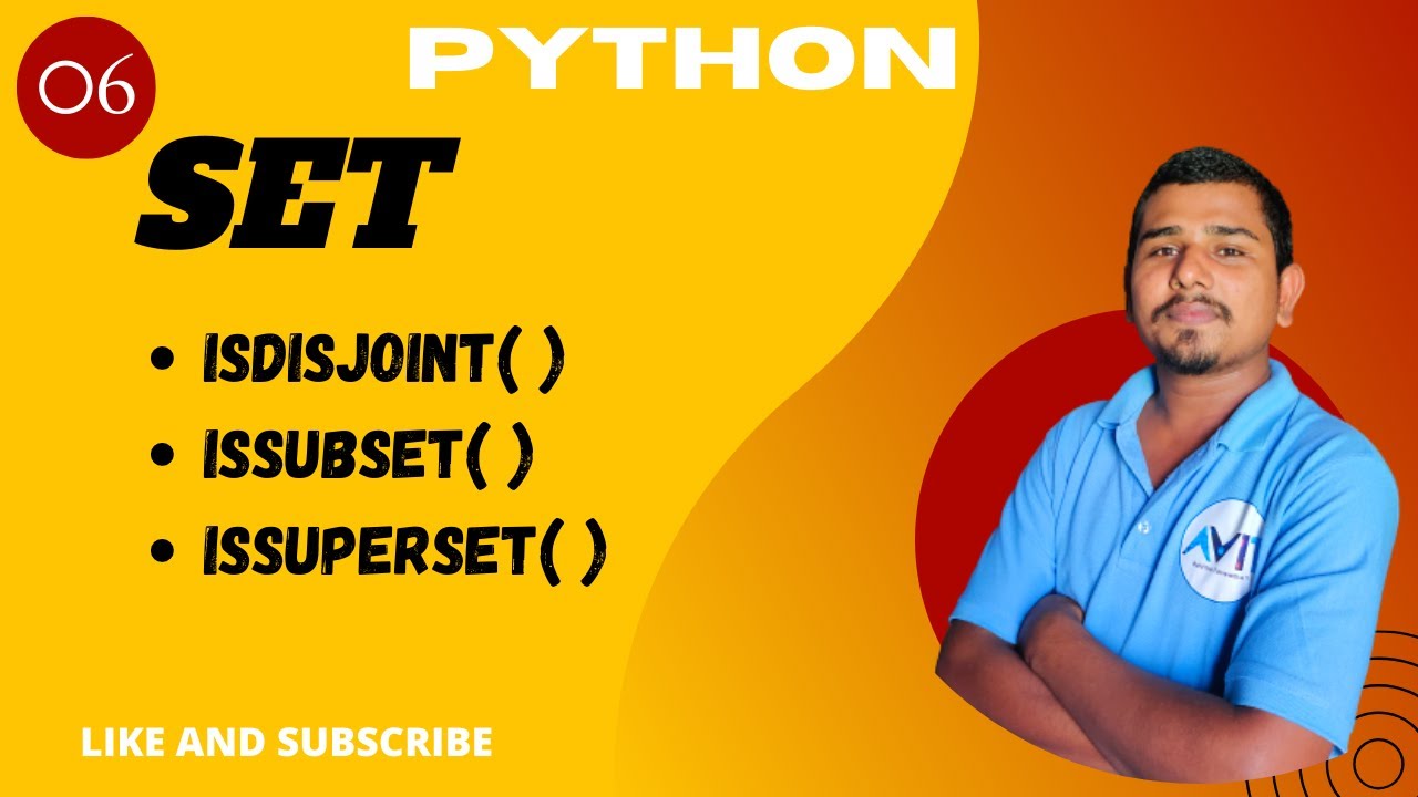 Python Set Isdisjoint Function Issuperset Function Issubset Function