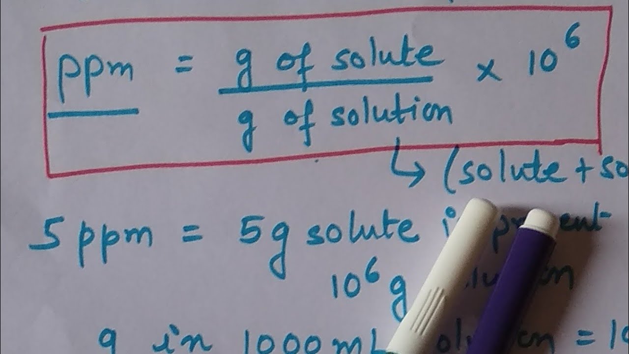 How To Calculate Ppm Ppm Calculation Youtube