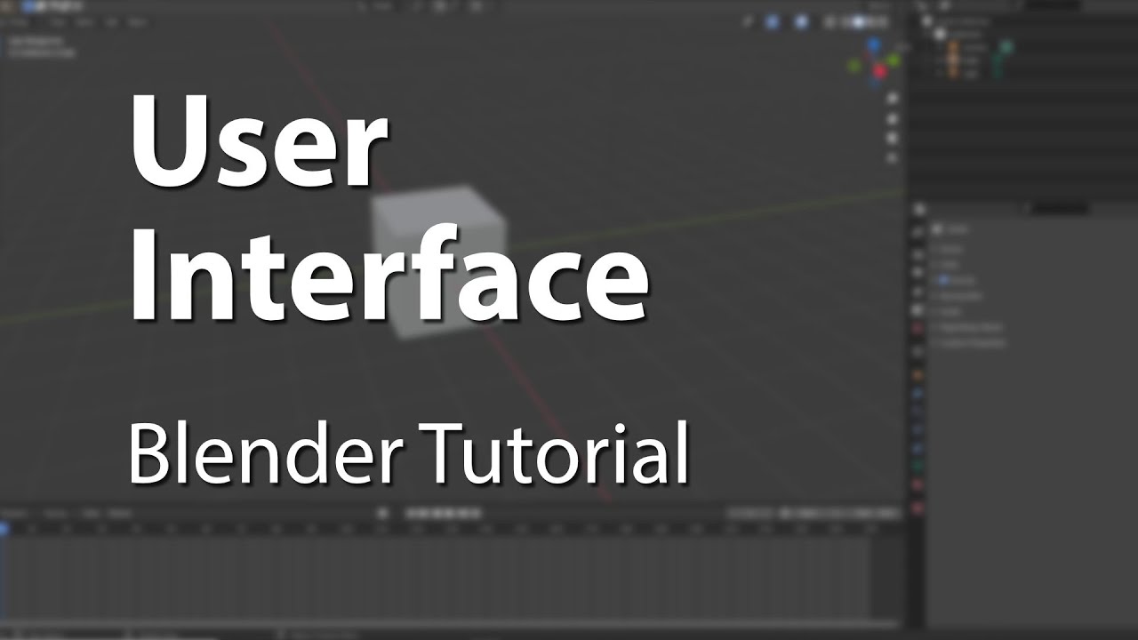User Interface Overview Blender Tutorial Youtube