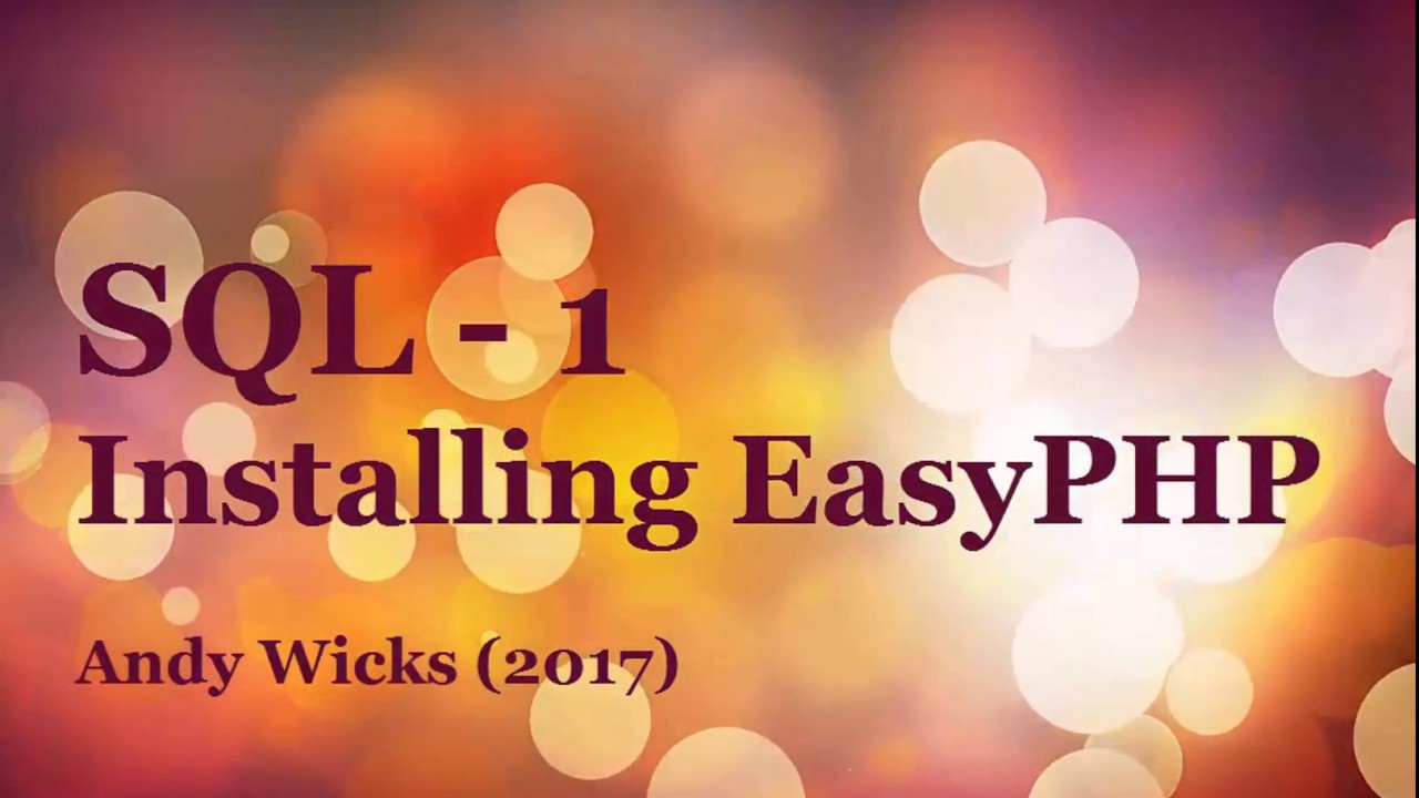 Installing Easyphp Youtube