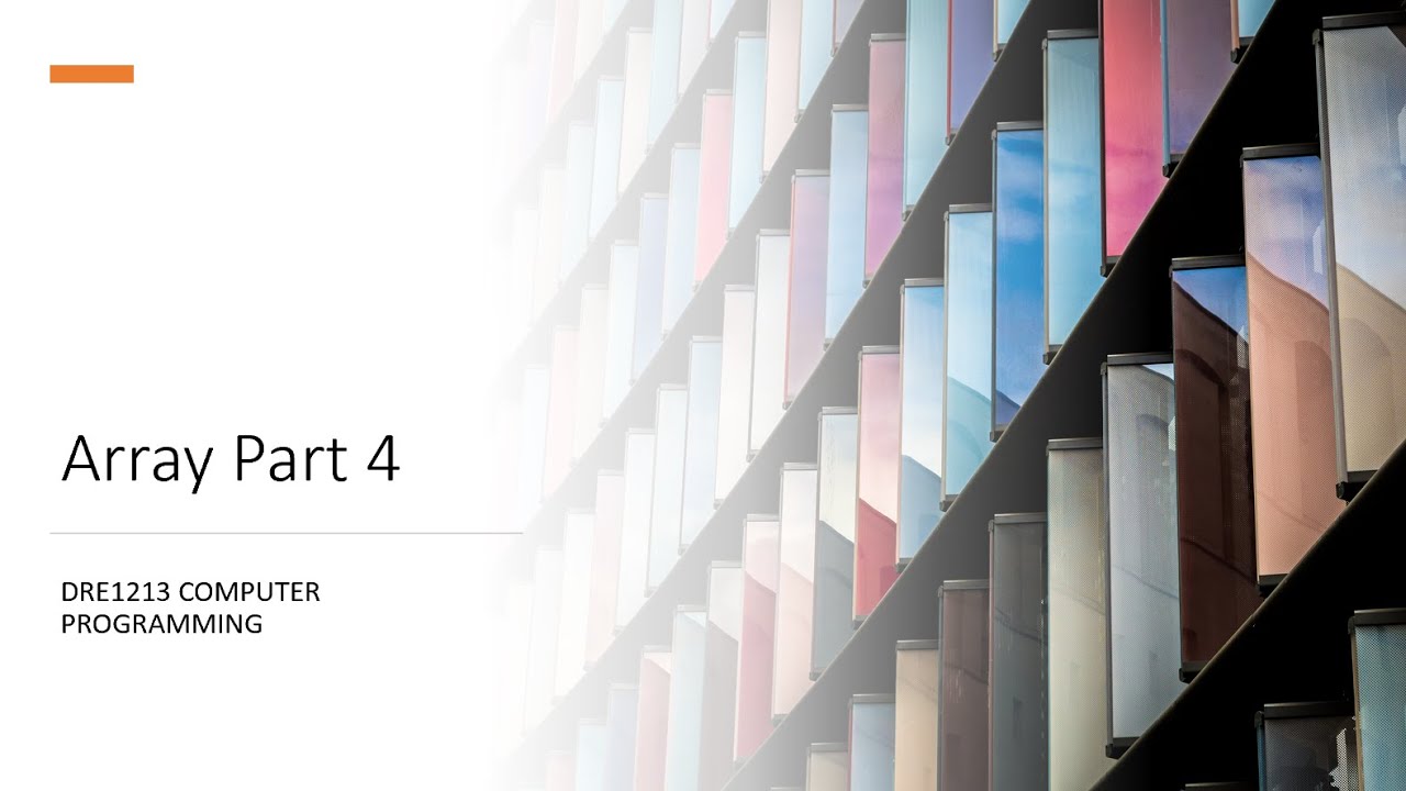 Array Part 4 Youtube