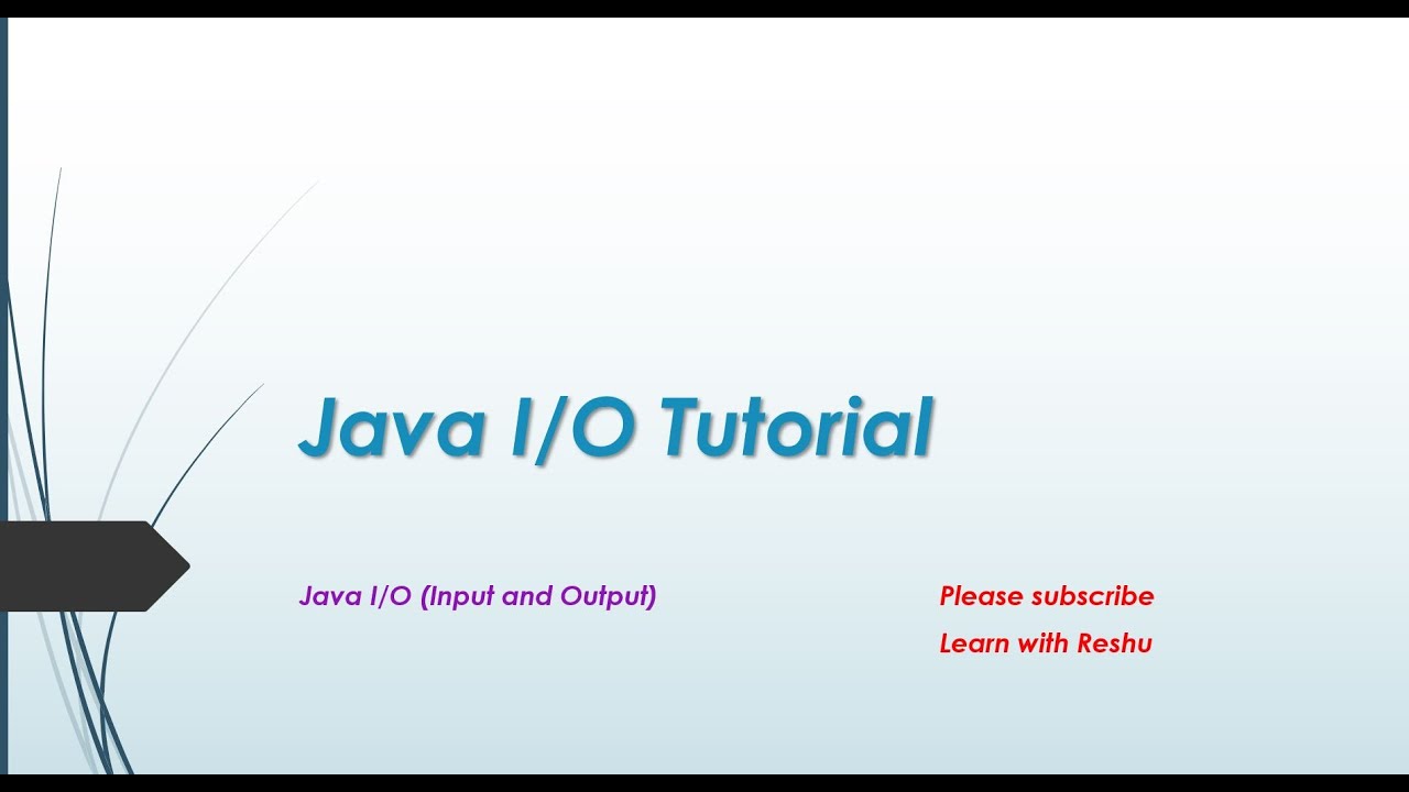 Io Streams Introduction To Input Output Stream Core Java Tutorial