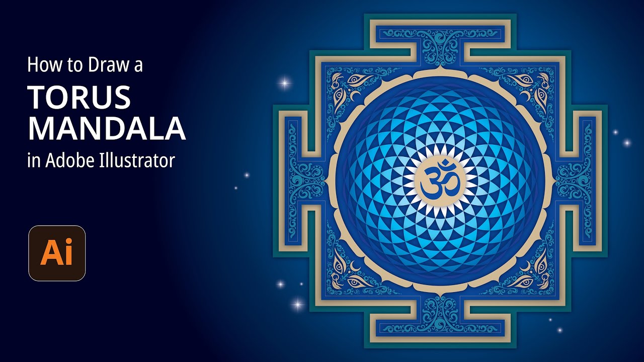 How To Draw A Torus Mandala In Adobe Illustrator Youtube