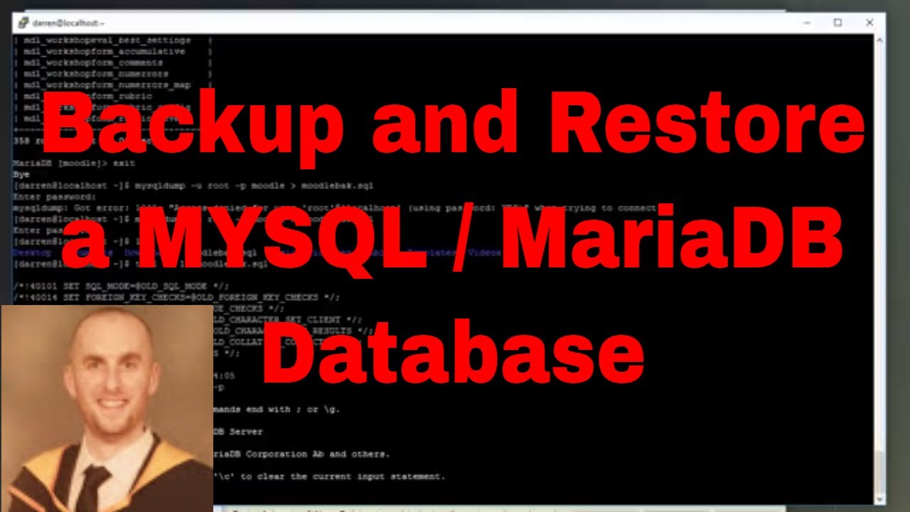 How To Backup And Restore A Mysql Mariadb Database In Centos Linux