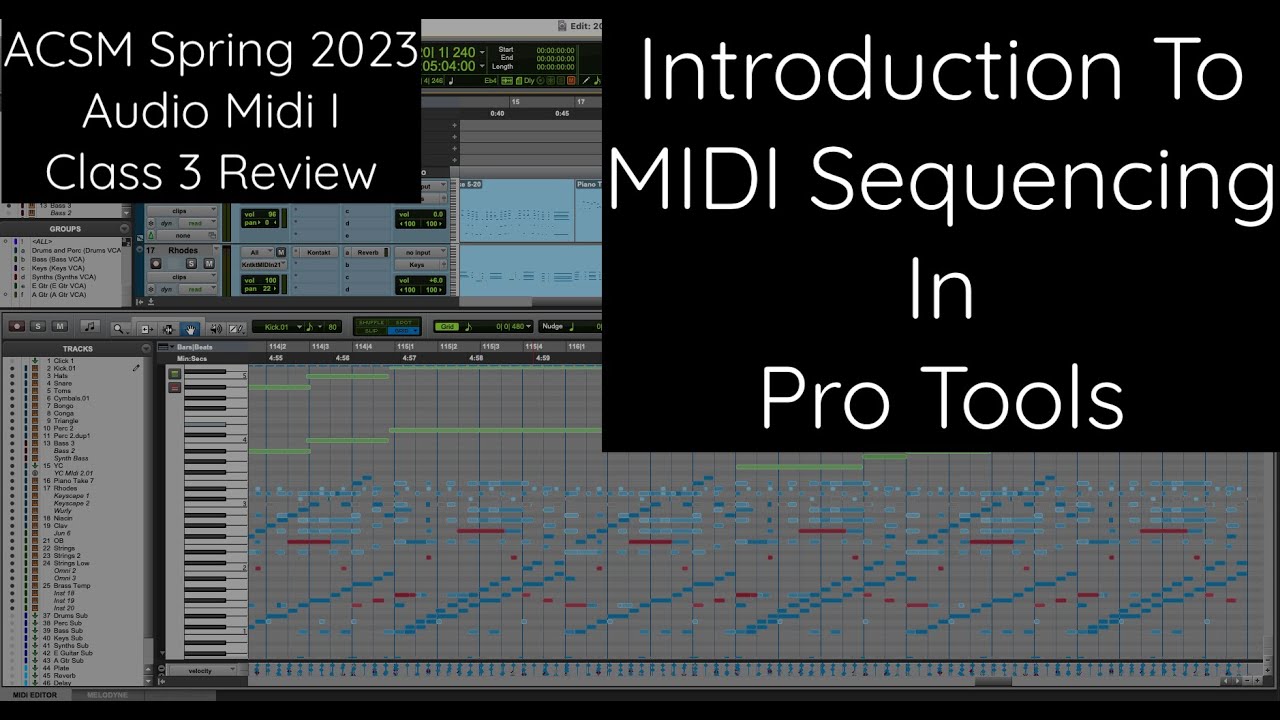 03 Intro To Pro Tools Midi Sequencing Youtube