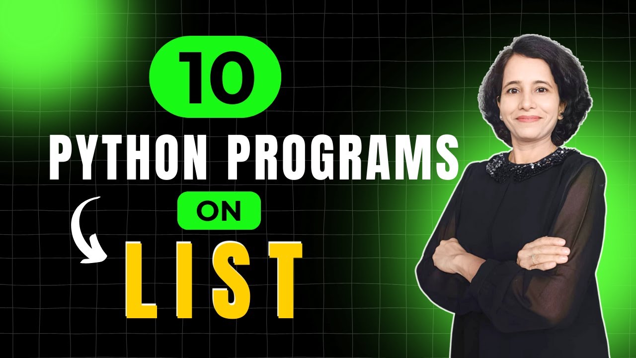 Python List Important Programs Class 11 Computer Science English