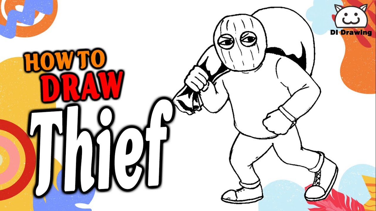 How To Draw Thief Easy Youtube