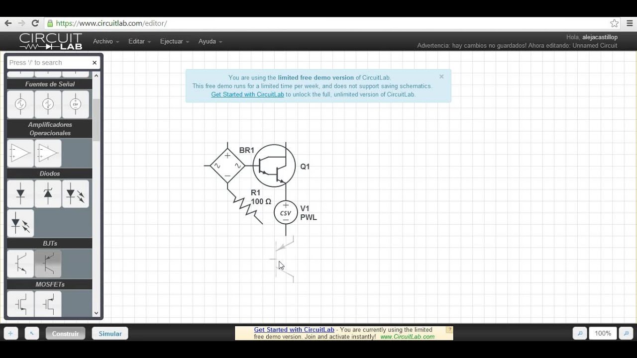 Tutorial De Como Usar Circuitlab Youtube